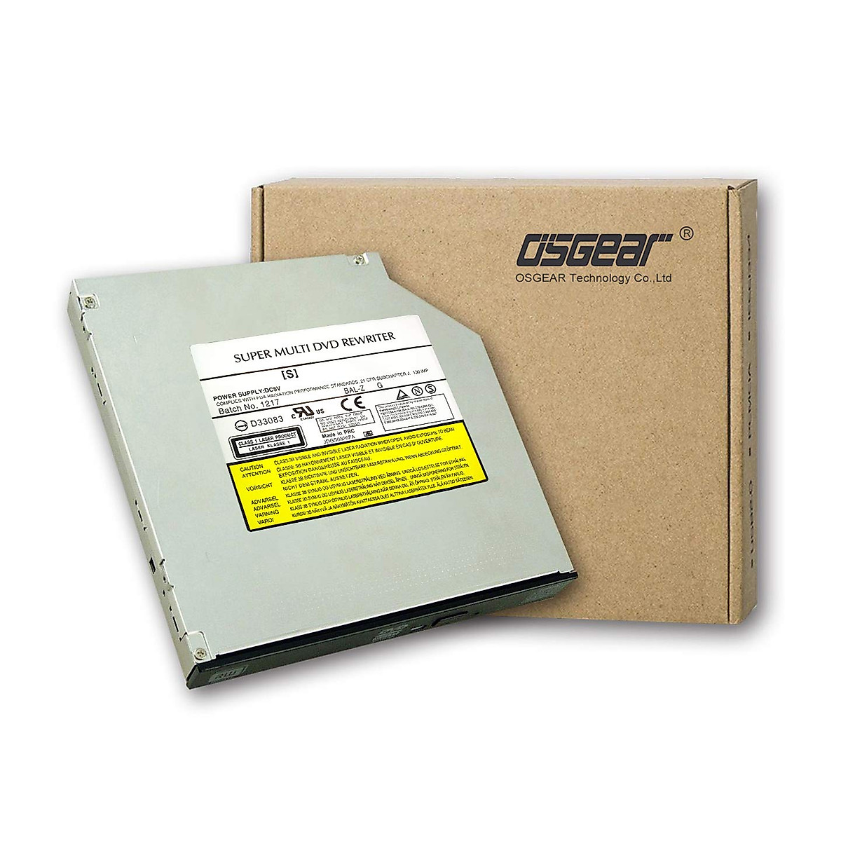 OSGEAR Internal Thick 12.7mm SATA 8X DVDRW CD DVD RW ROM Burner Writer Laptop Replacement PC Mac Tray Loading Drive for Asus Acer HP Dell Lenovo Samsung Sony