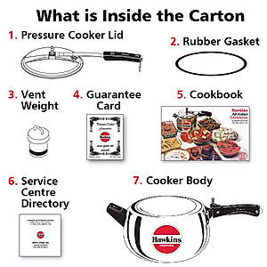 Hawkins HC50 Contura 5-Liter Pressure Cooker, Small, Aluminum