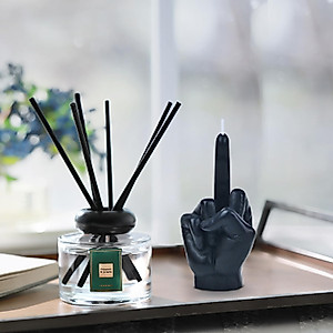 Middle Finger Scented Candle Jasmine Aromatherapy Candles Christmas Finger Decor Hand Gesture Statue Fragrance Middle Finger Candle Long Lasting Scented Candle Gift for Black Bedroom Home Room Decor
