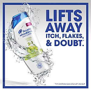 Head and Shoulders Green Apple Anti-Dandruff 2 in 1 Shampoo and Conditioner, 23.7 fl oz
