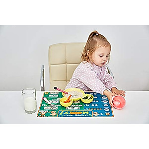 UNCLE WU Learning About Money Placemats - Early Childhood Education Materials Preschool -16 x 12 inch Waterproof Poster