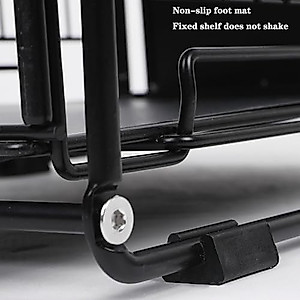 SLDMJFSZ Under Sink Organizers and Storage,2-Tier Sliding Kitchen Cabinet Organization,Multi-Purpose Under Sink Shelf,Black/White,White,Small