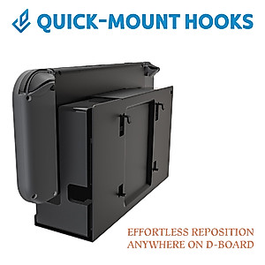 DEZCTOP D-Board Kit for Nintendo Switch Holder Accessories, Heavy Metal Support Black, Easy to Install, Quick-Mount for Bifrost Series Computer Desk Home Office Table Declutter Storage