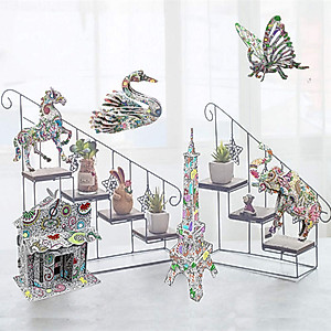 DDMY 6 Pack 3D Coloring Puzzle Set, Art Coloring Painting Puzzle for Kids Age 7 8 9 10 11 12, Fun Creative DIY Toys for Girls Boys