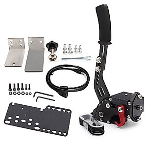 YESHMA 64 Bit USB Handbrake PC Handbrake & Non-Contact Plus Hall Sensor Compatible With G25/27/29/920 T500 T300,Professional Gaming Peripherals using for Racing Games(With Clamp and Plate)
