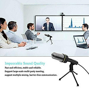 RTBBYU Desktop Wired Microphone Laptop Computer Adjustable Tripod Microphone Online Chatting Live Streaming Mic