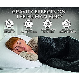 Senso-Rex Weighted Blanket Zipper Duvet Cover System 4 Seasons for Adults / Teenagers for a Better Night's Sleep: 135x200 , 10 kg. Dark Gray