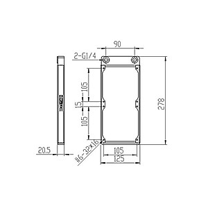 XSPC TX240 Ultra Thin Radiator, 120mm x 2, Dual Fan, White