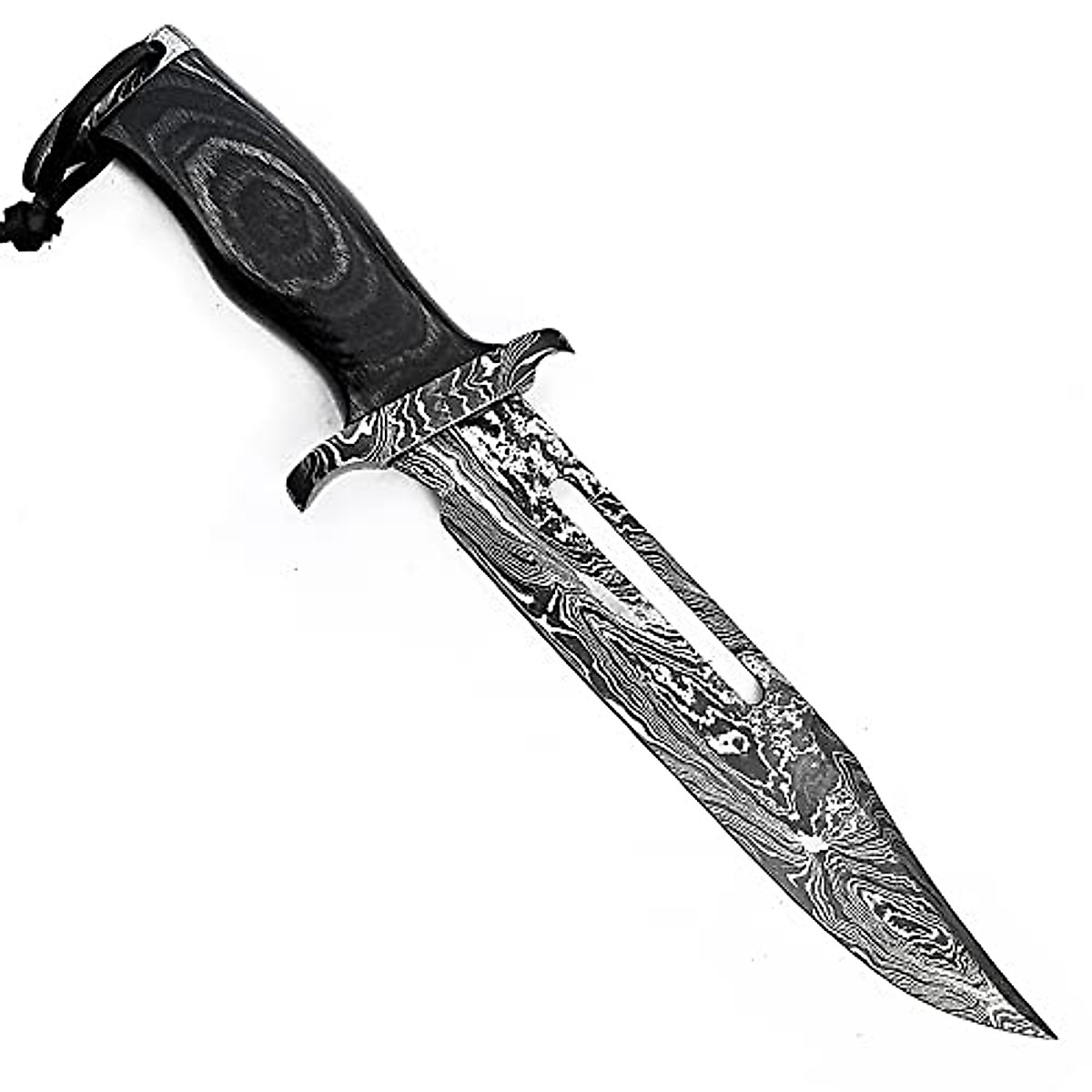 PAL 2000 HUNTING KNIVES KNI-9972 Handmade Damascus Steel 14.5 Inches Bowie Knife Dollar Wood Handle with Sheath