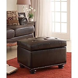 Convenience Concepts 163010E Ottoman, 24"L x 18"W x 18"H, Dark Espresso
