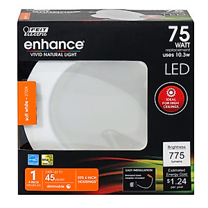 Feit LEDR4HO/927CA 4" Dimmable Retrofit LED Kit, CA Title 24 Compliant (2700K - HIGH OUPUT)