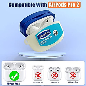 Case for AirPods Pro 2 Case 2022,8 in 1 Cartoon Funny AirPods Pro 2nd Generation Case with Cute Kawaii bear Lucky Ball Keychain Silicone Protective Cover for Apple AirPod Pro 2 Case Women Boys-Vaselin