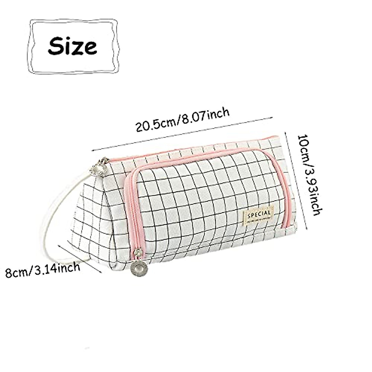 SPCCL, Large Capacity Pencil Pouch, Pencil Bag, Pencil Case, Pencil Pouch, Pen Case, Pencil case with Two compartments, for School & Office (C)