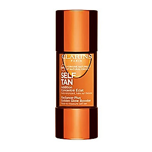 Clarins Self Tanning Face Booster | Self Tanning Drops For Face To Mix With Moisturizer | Natural, Long-Lasting, Streak-Free, Buildable Tan | Hydrates | Non-Staining | 99% Natural Ingredients | 0.5 Oz