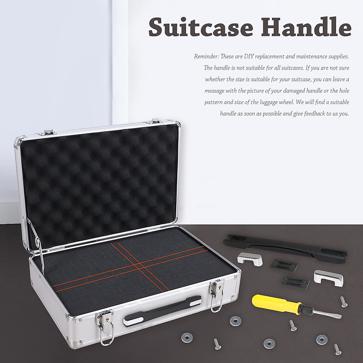 RDEXP Black Flexible Spare Strap Handle Grip Replacement for Suitcase Luggage Case 22.5cm (B19)