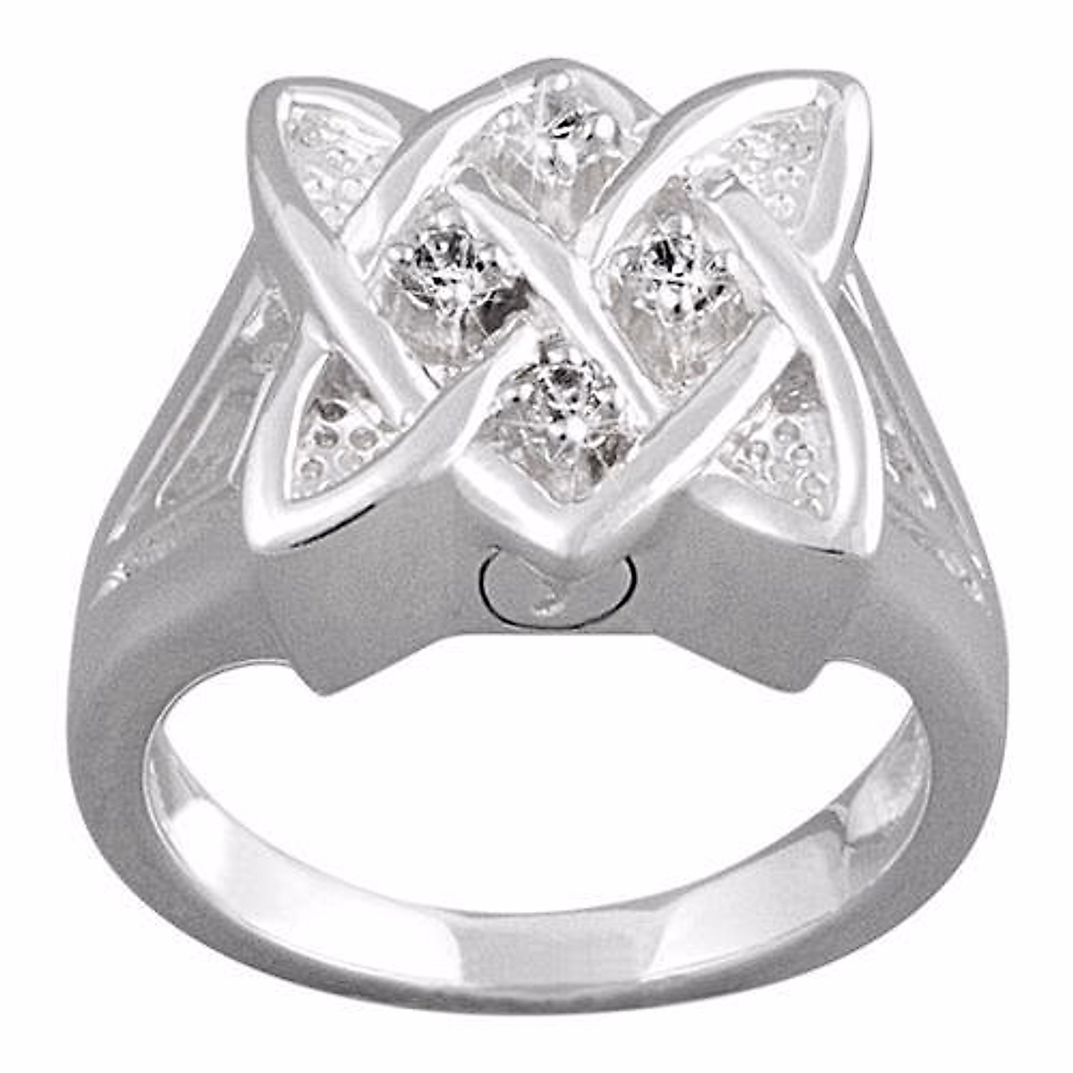 Perfect Memorials Celtic Knot Sterling Silver Cremation Ring - Size 11