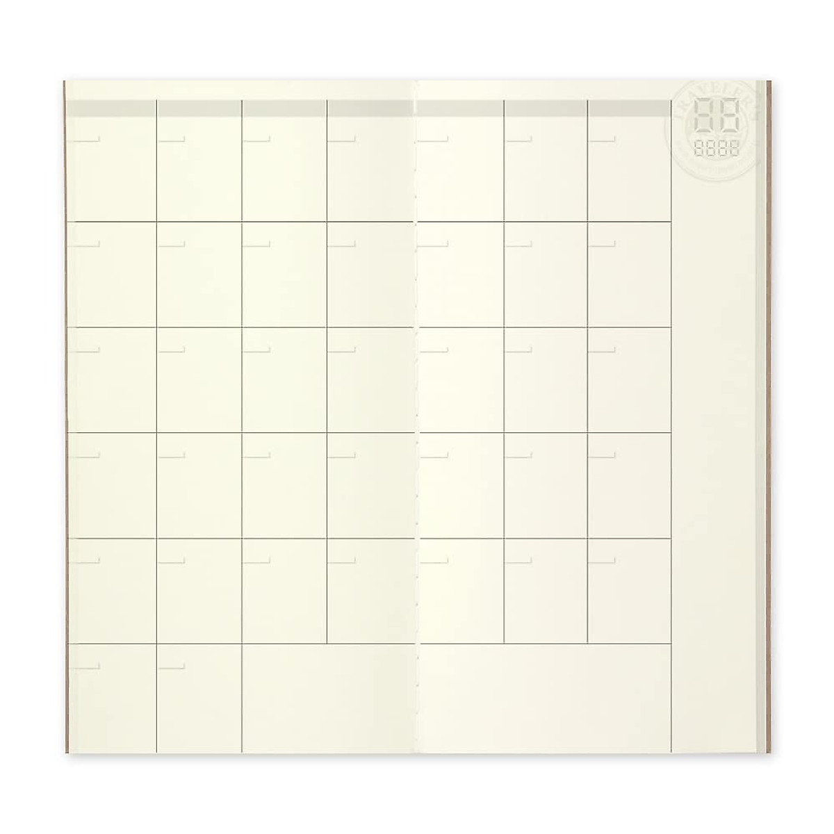 1 X Midori Traveler's Notebook (Refill 017) Monthly Diary