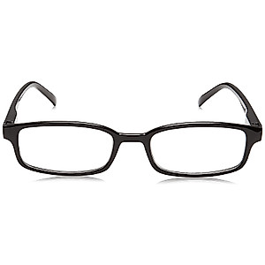 Foster Grant mens Boston Square Glasses Reading Glasses, Black/Transparent, 59 mm US