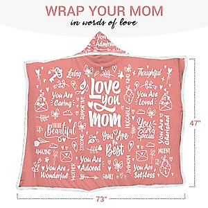 Vprintes Mother 's Day Gifts for Mom from Daughter Son Wearable Blanket Hoodie - Mom Gifts from Daughters Sons - Birthday Gifts for Mom