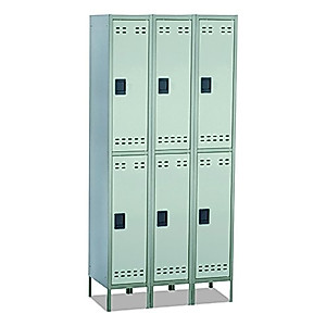 Safco Products Double Tier Locker, 3 Column, Gray