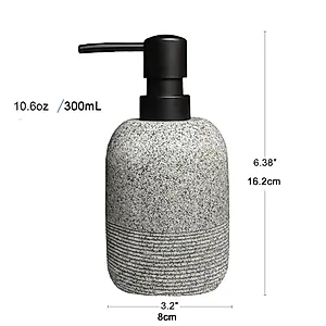 GalDal Soap Dispenser Grey,Hand Soap Lotion Dispenser for Bathroom Countertop,Soap Dispenser for Kitchen Sink.