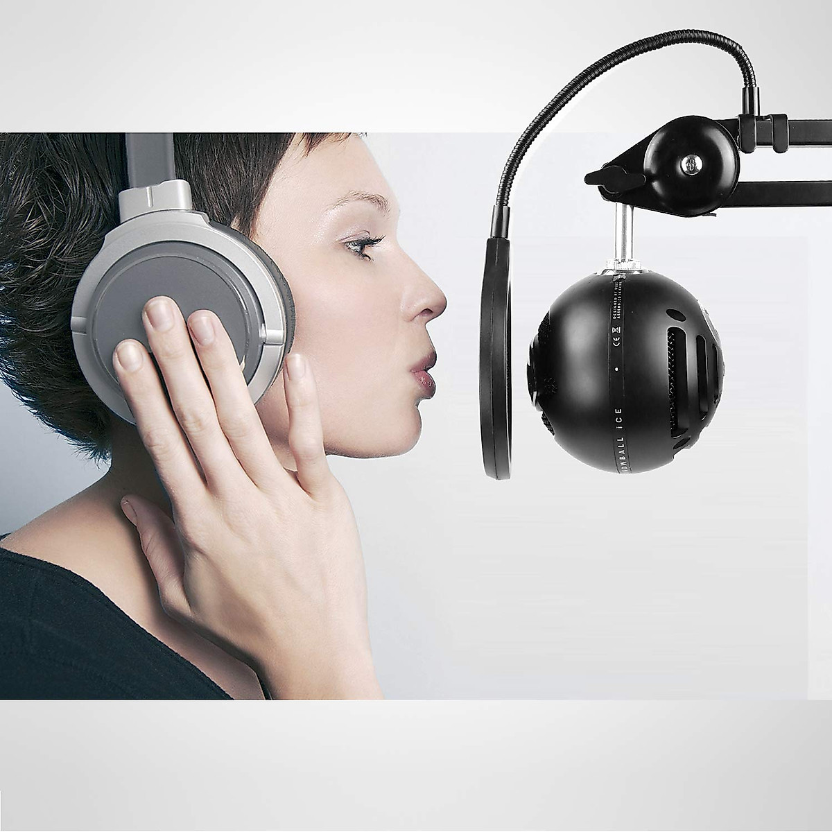 Snowball Mic Pop Filter - 4 Inch 3 Layers Windscreen with Flexible 360° Gooseneck Clip Compatible with Blue Snowball Microphone to Improve Sound Quality by YOUSHARES