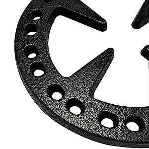 MENSI 5" Upgrade Design Casting Iron Gas Ring Reducer Flat Pot Rack Cast Iron Turkish Coffee Pot Support Ring For Espresso Maker,Coffee Moka, Gas Cooker