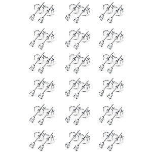 LOLIAS 18 Pairs Tiny Stud Earrings Small Stainless Steel Cartlidge Ear Studs Set for Multiple Piercing Hypoallergenic 2MM CZ Earrings for Men Women Mini Round Ball Earrings