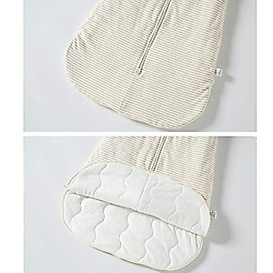 Newborn Baby Sleeping Sack Bag Winter Warm Padded Wearable Blanket Swaddle 2.5 Tog, Striped 0-8 Months