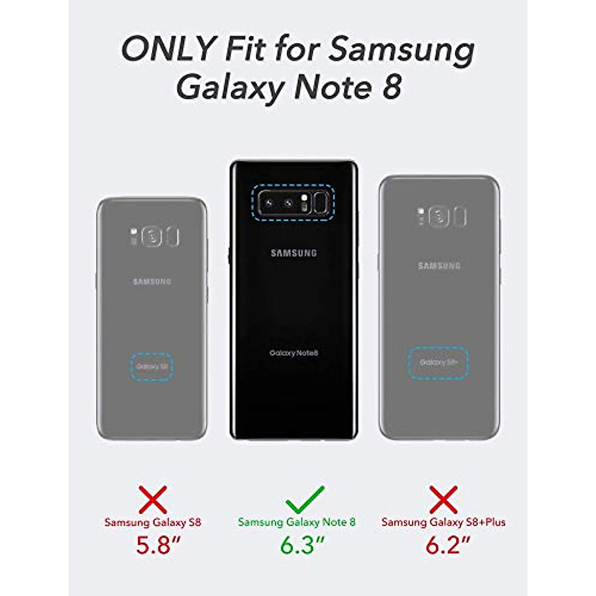 LeYi for Note 8 Phone Case, Samsung Galaxy Note 8 Case with [2 Pack] 3D Curved Screen Protector, [Military-Grade] Magnetic Metal Ring Holder Kickstand Protective Phone Case for Samsung Note 8, Black