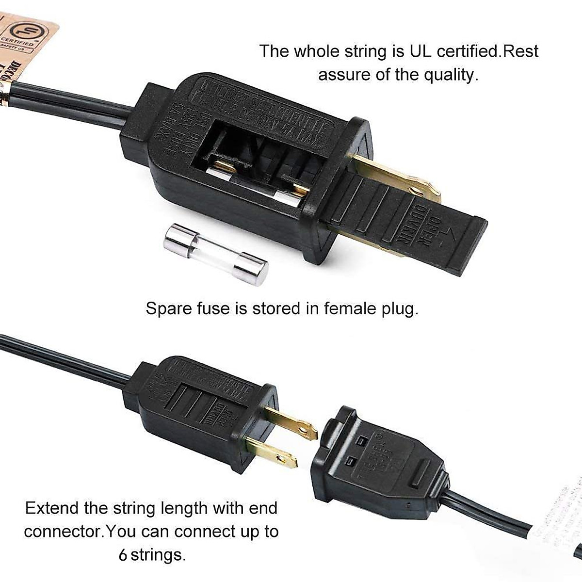 Couah Outdoor Patio String Lights,10Ft Edison Bulb String Lights for Patio Garden Porch Backyard Party Deck Yard(Plus 1 Extra Bulbs)-Brown