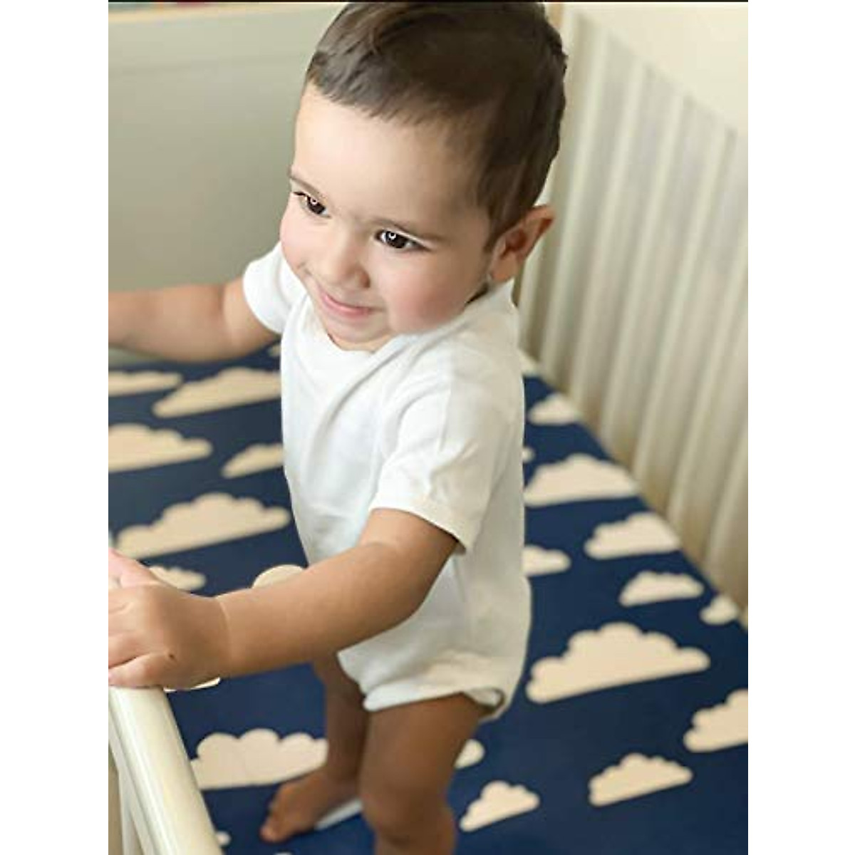 Pack n Play Sheets – Premium Pack and Play Sheets 4 Pack – 100% Super Soft Jersey Knit Cotton Playard Mattress Sheets – Portable Playpen Fitted Play Yard Mini Crib Sheet for Boy & Girl (24 x 38 x 5)