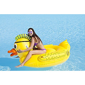 SportsStuff PUNK PIRATE DUCK Pool and Lake Float, Yellow, 70 inches