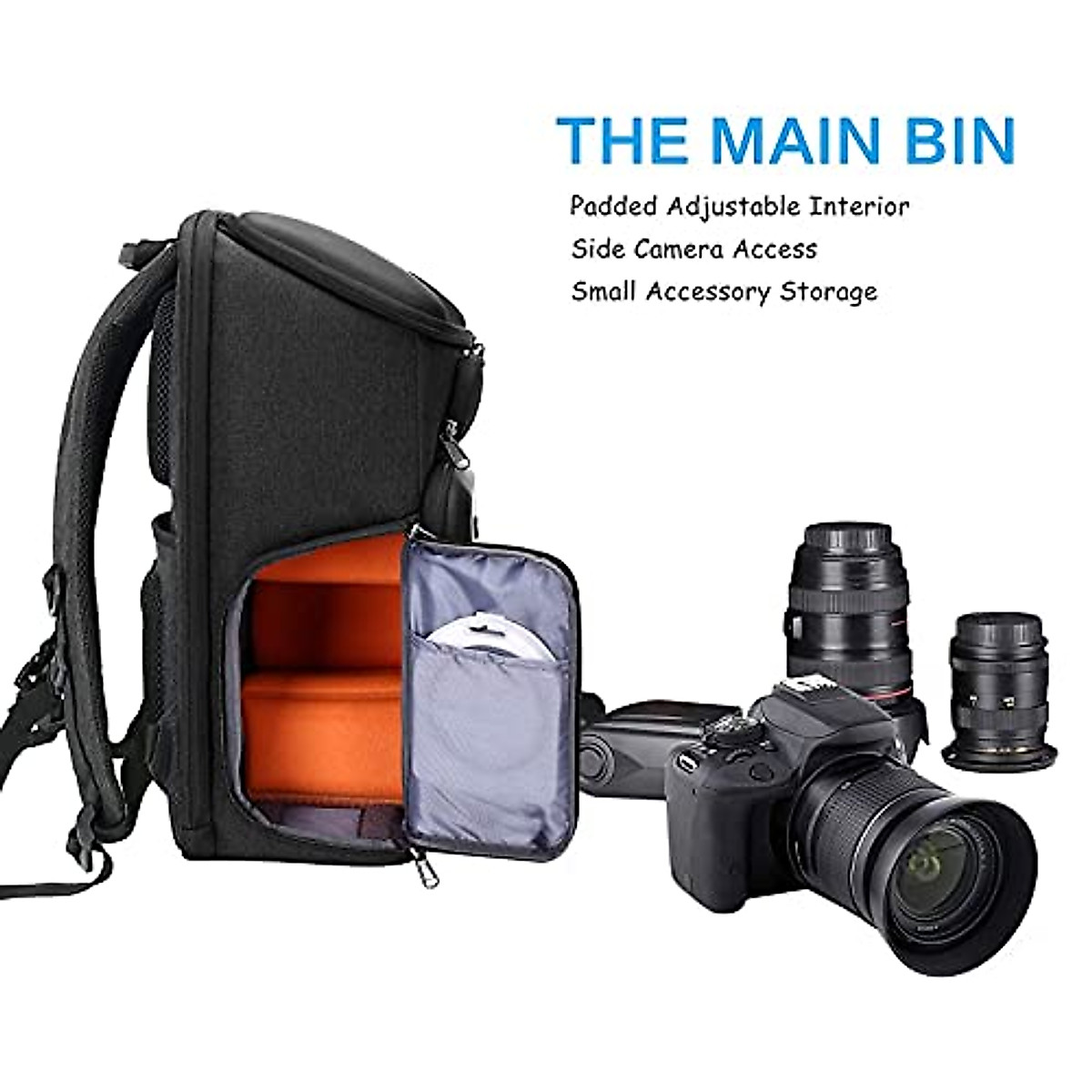 MOSISO Camera Backpack,DSLR/SLR/Mirrorless Photography Waterproof 17.3 inch Camera Bag Case with Front Hardshell&Laptop Compartment&Tripod Holder&Rain Cover Compatible with Canon/Nikon/Sony,Space Gray