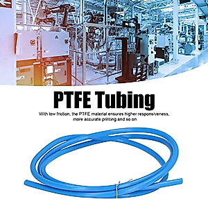 PTFE Tubing 2mm ID 4mm OD Printing Tube 3D Printer Filament Tube 2mm ID 4mm OD Set Kit with Cutter Blue