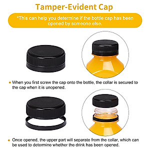 SUPERLELE 20pcs 16oz Empty Plastic Juice Bottles with Caps, Reusable Water Bottles, Clear Bulk Drink Containers with Black Tamper Evident Lids for Juicing, Smoothie, Drinking and Other Beverages