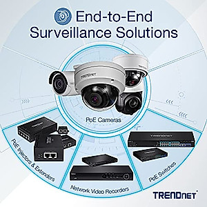 TRENDnet Indoor/Outdoor 4MP H.265 120dB WDR PoE Dome Network Camera,TV-IP1315PI, IP67 Weather Rated Housing, Smart Covert IR Night Vision up to 30m (98 ft.), microSD Card Slot