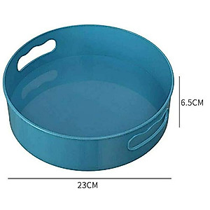 Multi-Function Rotating Tray, Multi-Function Rotating Storage Rack Kitchen Spice Organiser, Kitchen Organizer, Cosmetics Organize, Multi-Function Non-Slip 360° Rotary Organizer Tray (Blue)