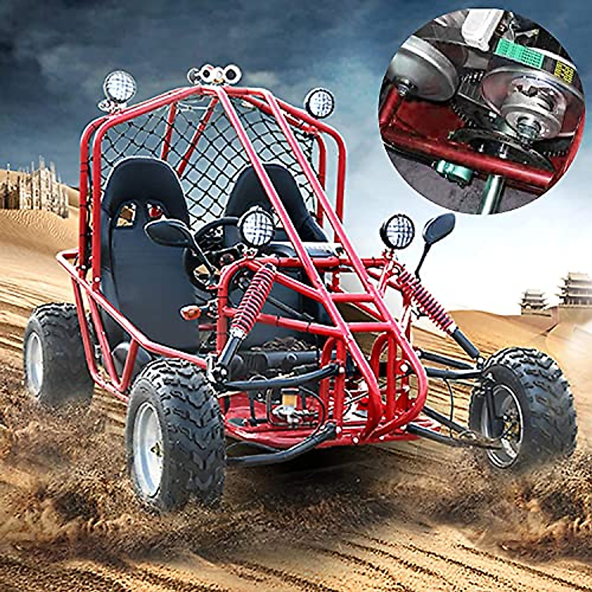 VEVOR Torque Converter 4-7HP Go Kart Clutch 1Inch Replaces Comet TAV2 Manco 10T 40 or 41 and 12T 35 Chain Drive Belt (1" 10T 40/41and 12T 35 Chain)