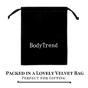 Bodytrend Initial Dangle Belly Button Rings with CZ Crystals in Silver Letters A to Z - British Standard - Certified by Sheffield Assay Office