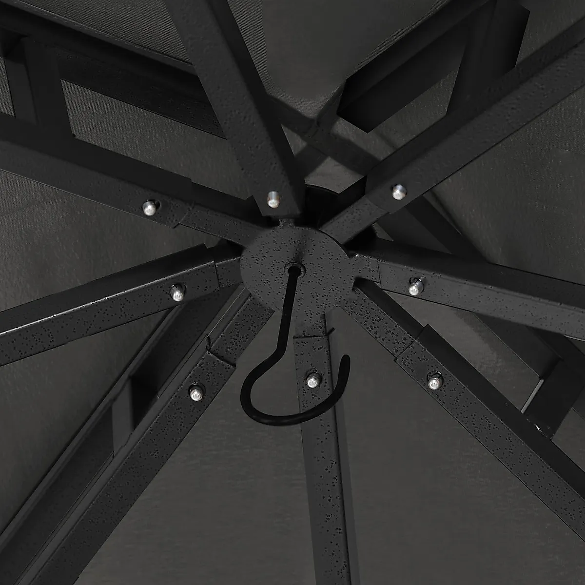 MASTERCANOPY Outdoor Garden Gazebo for Patios with Stable Steel Frame(10x12, Dark Gray)