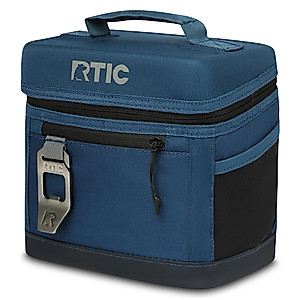RTIC 6 Can Everyday Cooler, Soft Sided Portable Insulated Cooling for Lunch, Beach, Drink, Beverage, Travel, Camping, Picnic, for Men and Women, Navy
