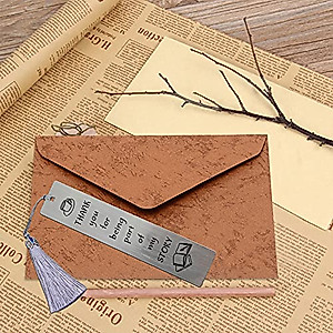 FINGERINSPIRE Teacher Appreciation Gifts Metal Bookmark Graduation Teachers Day Christmas Birthday Gifts for Teacher Tutor Professor Special Education Teachers - Thank You for Being Part of My Story