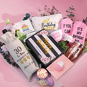 30th Birthday Gifts for Her, 30th Birthday Spa Gift Baskets for Women, Unique Birthday Gift Ideas for 30 Years Old Sister Friend Wife Coworker