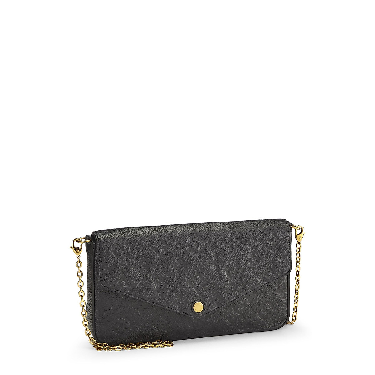 Louis Vuitton, Pre-Loved Black Monogram Empreinte Pochette Felicie, Black