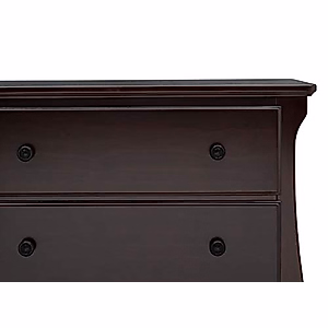 Delta Children Lancaster 3 Drawer Dresser with Changing Top, Greenguard Gold Certified, Dark Chocolate