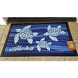 KC Hawaii Aloha Honu Tropical Door Mat 30 X 17.75 inches