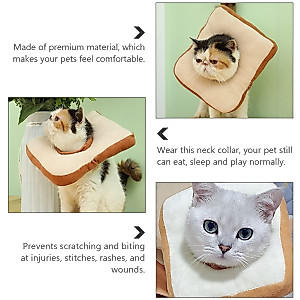 Mipcase 1pc Collar Loaf Bread Pet Decor Puppy Outfits Cat Costumes for Cats Kitten Neck Cone Inflatable Costumes Puppy Bunny Costume Small Dog Costume Neck Circle Cotton -Scratch