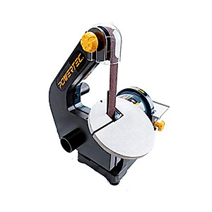 POWERTEC BD1502 Belt Disc Sander for Woodworking | 1 in. x 30 in. Belt Sander with 5 in. Sanding Disc