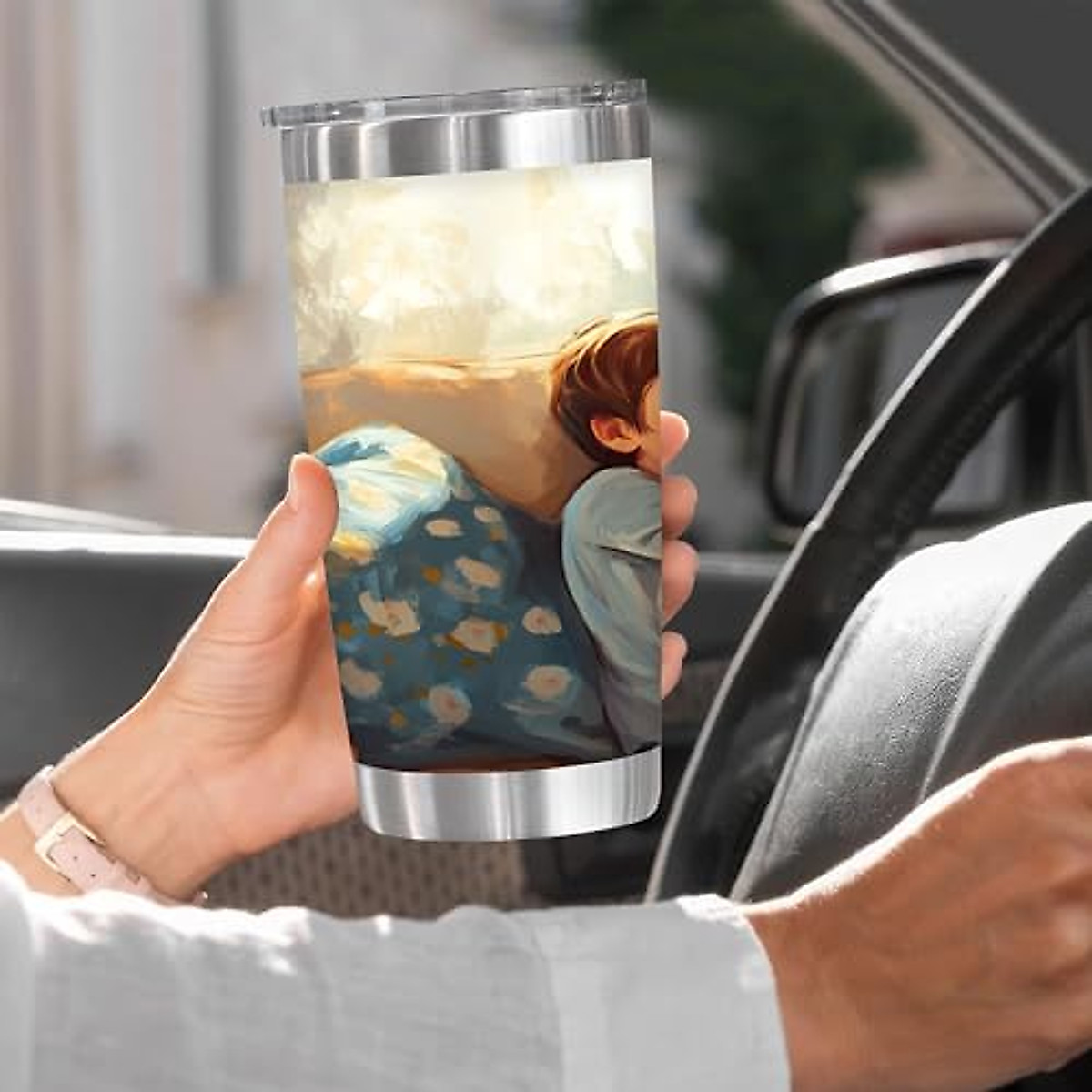 FOCIUZTA 20oz Warm Family Love Tumbler with lid, Travel Coffee Cup, Ideal for Easter, Mother Day, and birthday gifts